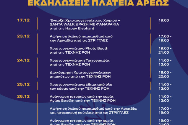 Πλούσιες χριστουγεννιάτικες εκδηλώσεις στην Τρίπολη - BEST TV Καλαμάτα